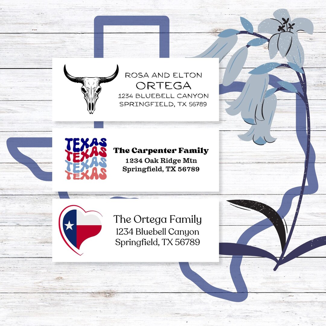 Texas State Mailing Labels | Lone Star State Mailing Labels | Texas ...