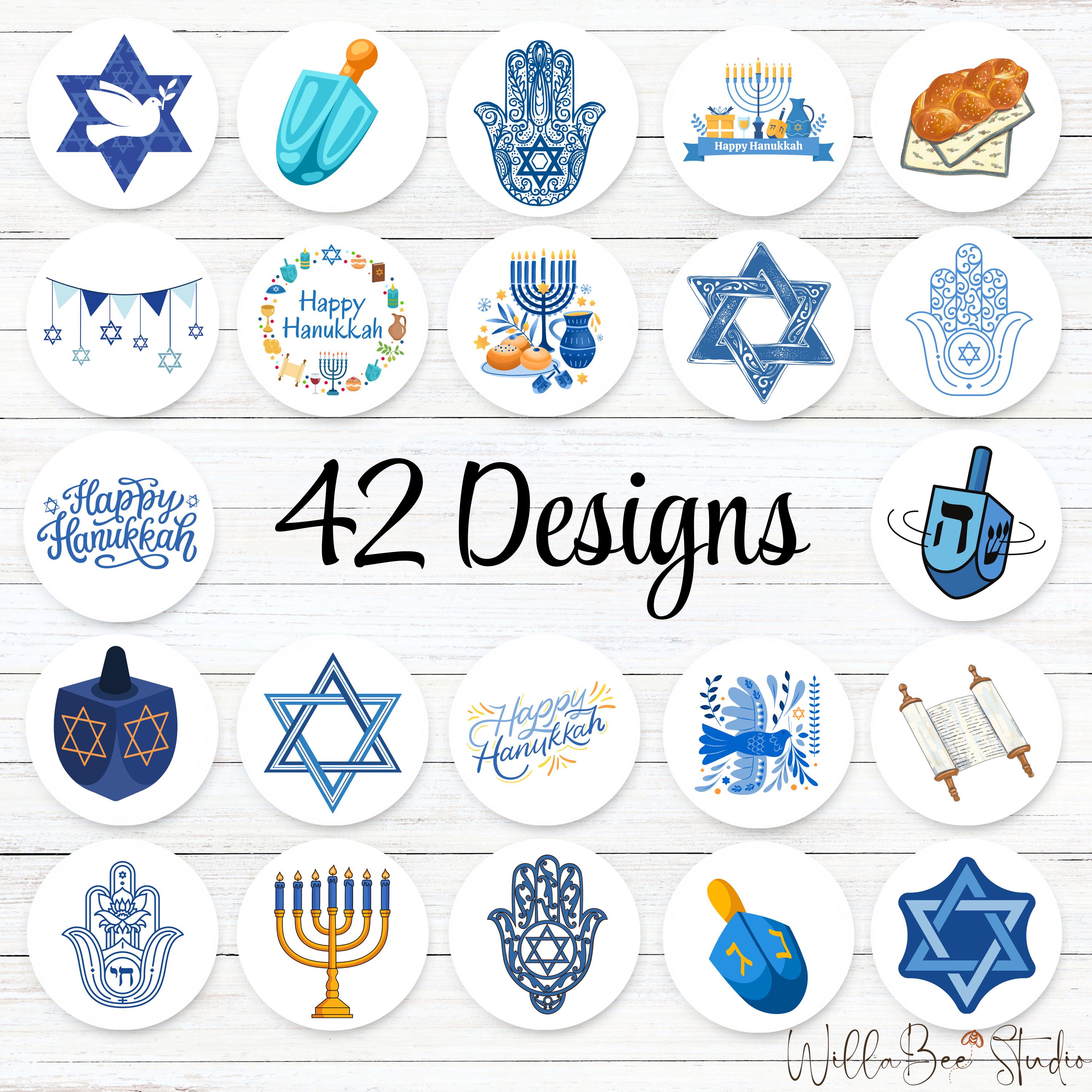 Hanukkah Stickers | Chanukah Stickers | Festival of Lights Stickers ...