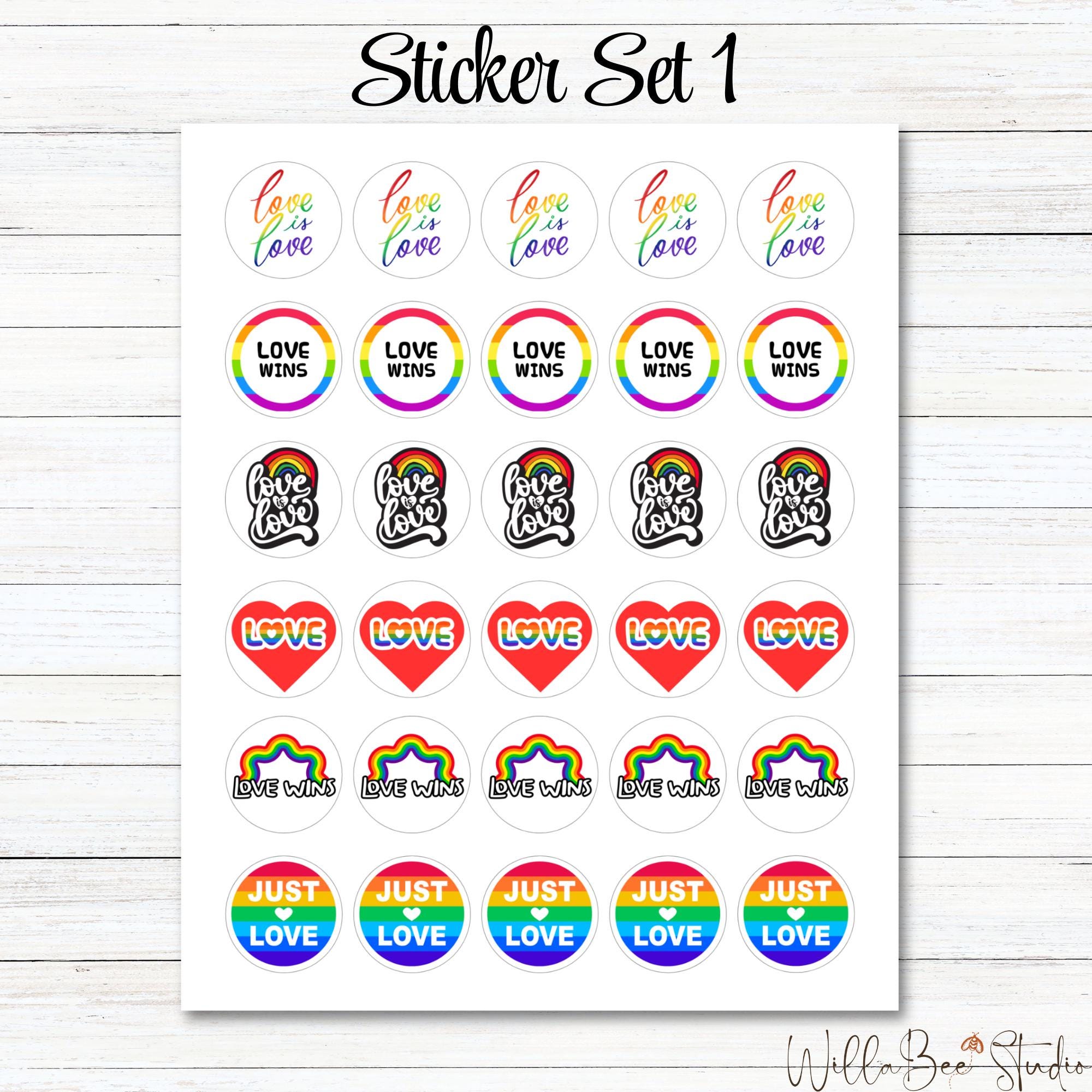 Rainbow Pride Stickers | Rainbow Pride Label | Classic Rainbow Pride ...