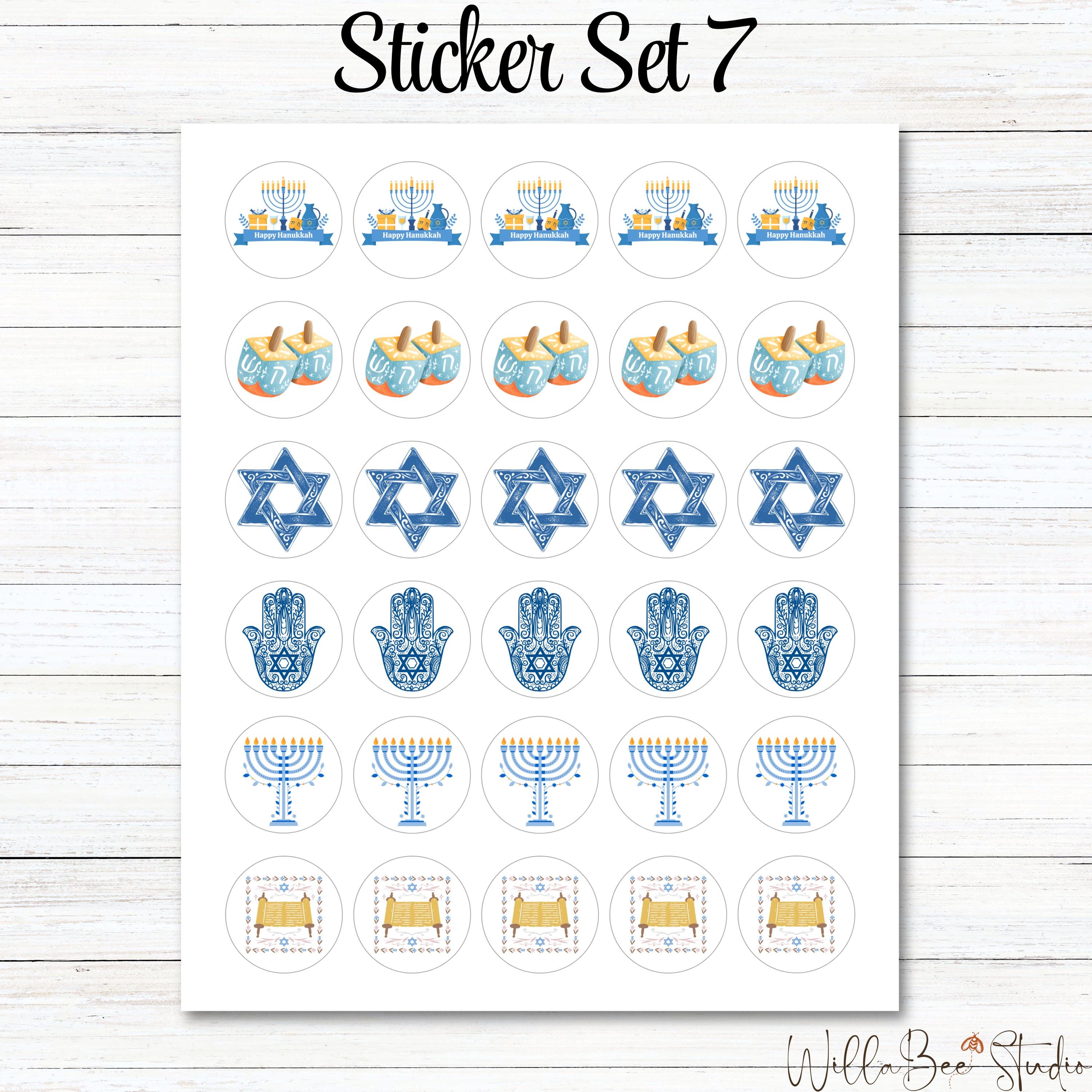 Hanukkah Stickers | Chanukah Stickers | Festival of Lights Stickers ...
