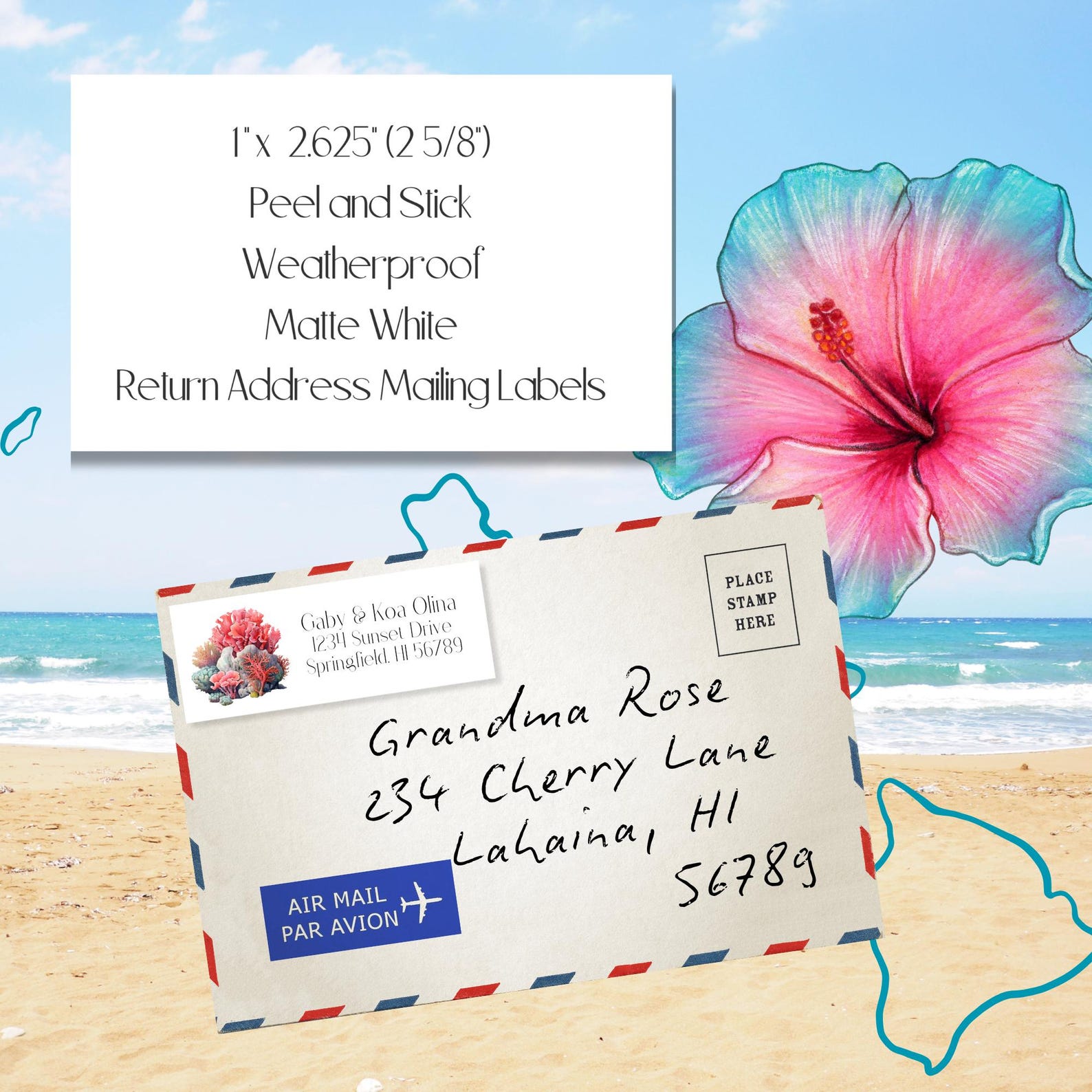 Hawaii State Mailing Labels | Aloha State Mailing Labels | Hawaii ...