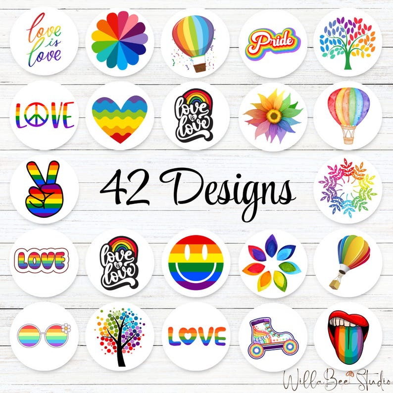 Rainbow Pride Stickers | Rainbow Pride Label | Classic Rainbow Pride ...