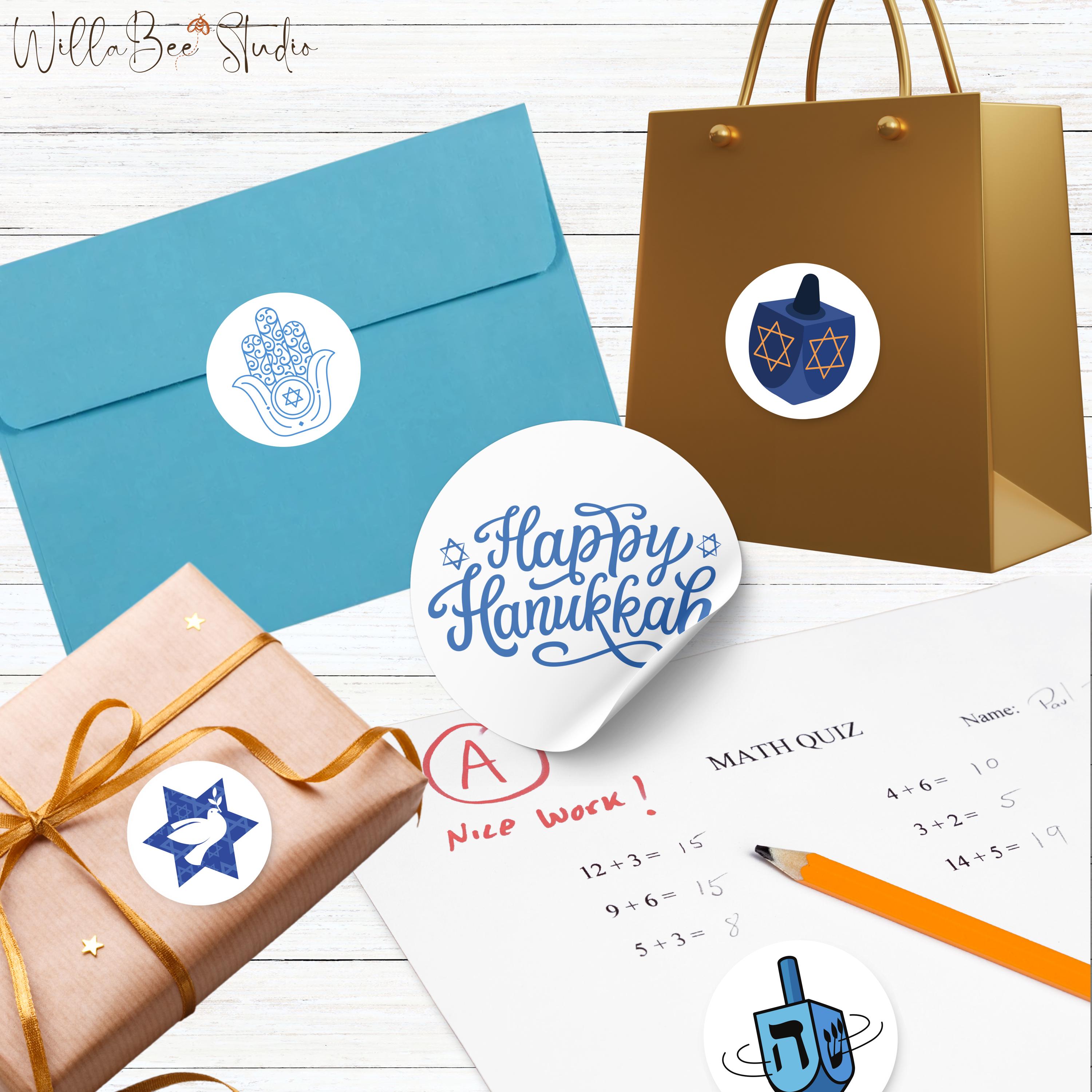 Hanukkah Stickers | Chanukah Stickers | Festival of Lights Stickers ...