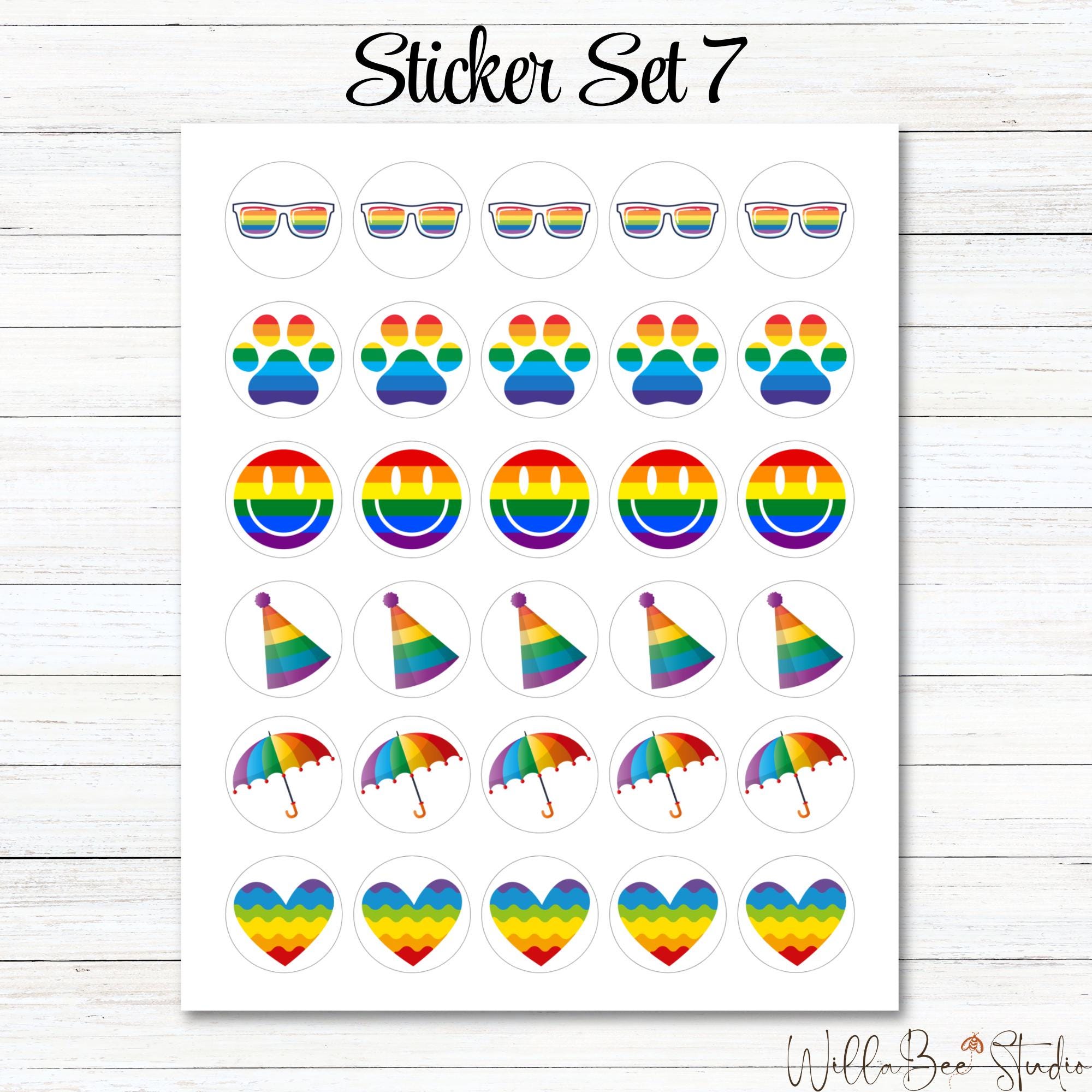 Rainbow Pride Stickers | Rainbow Pride Label | Classic Rainbow Pride ...