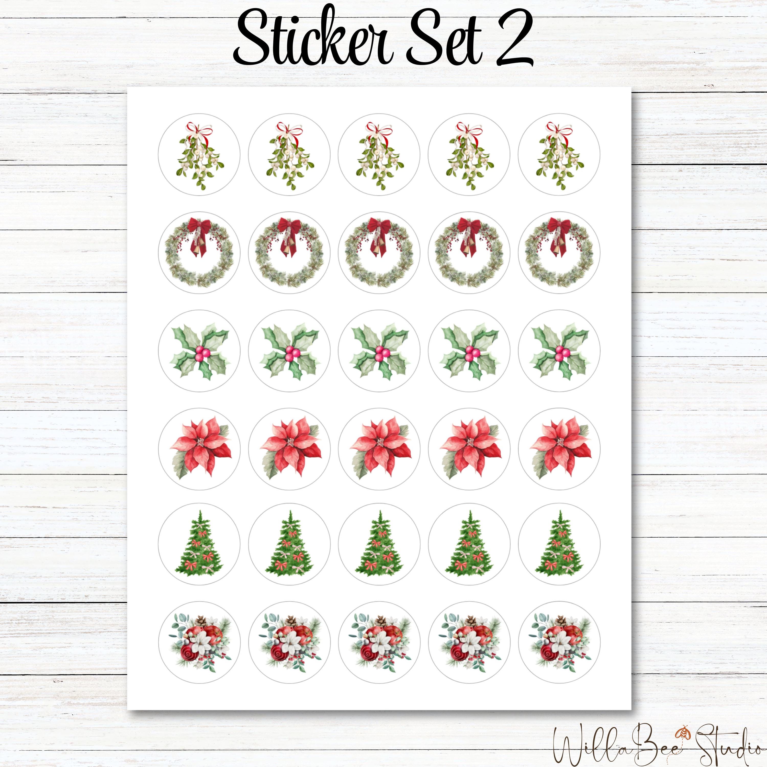 Christmas Stickers | Holiday Stickers | Mistletoe Stickers | Christmas ...