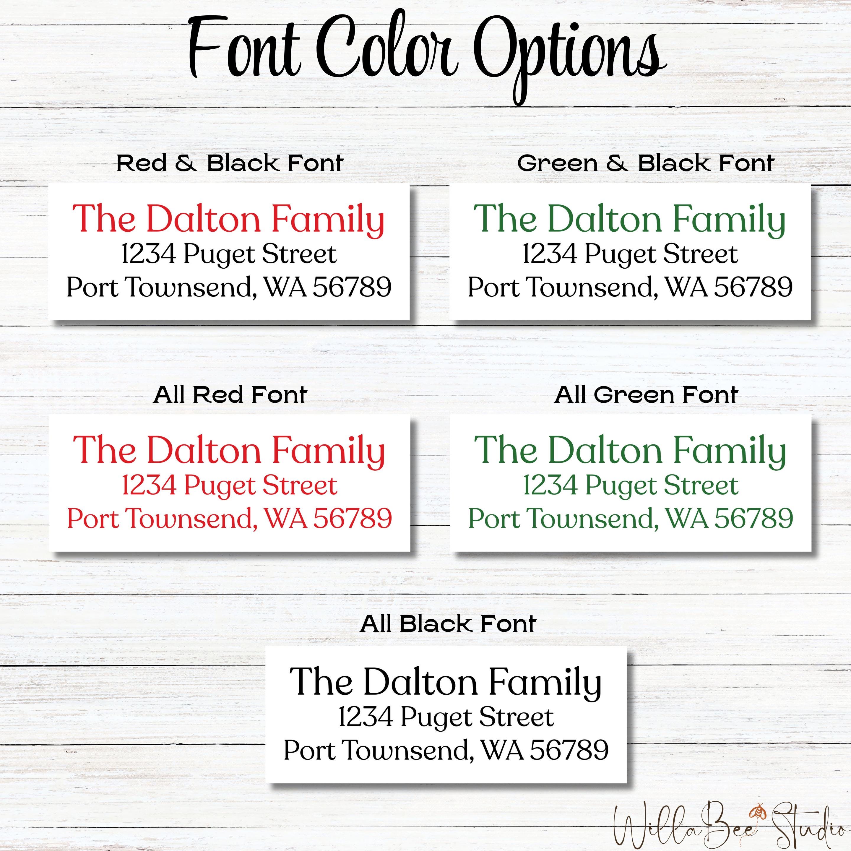 Christmas Snow Globe Return Address Mailing Labels and Envelope ...