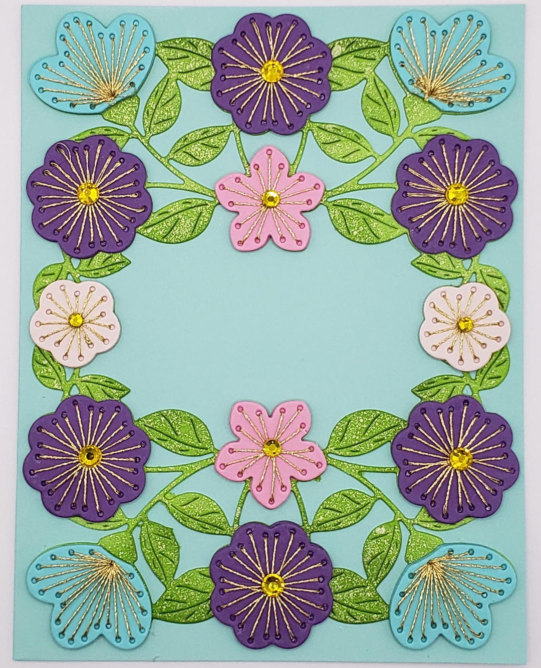 Hand Stitched Greeting Card That's One-of-a-kind. Customizable With a ...