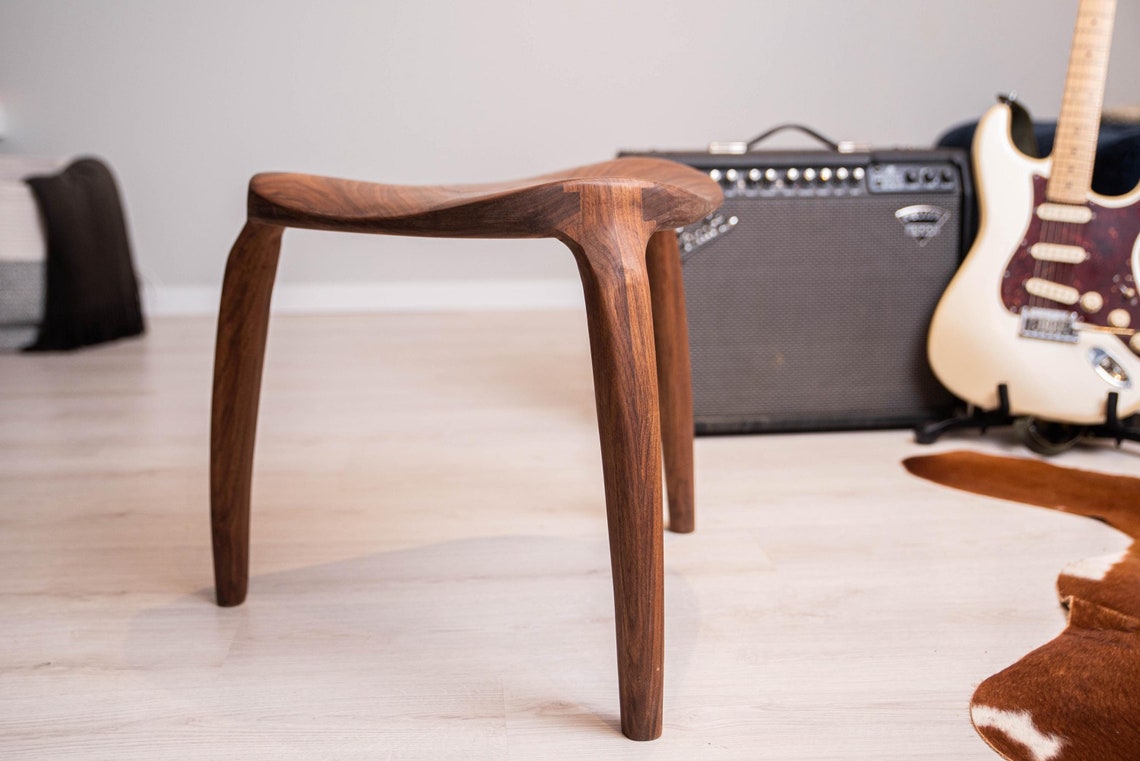 Handmade Solid Walnut Guitar Pick Stool: Maloof Style - Etsy