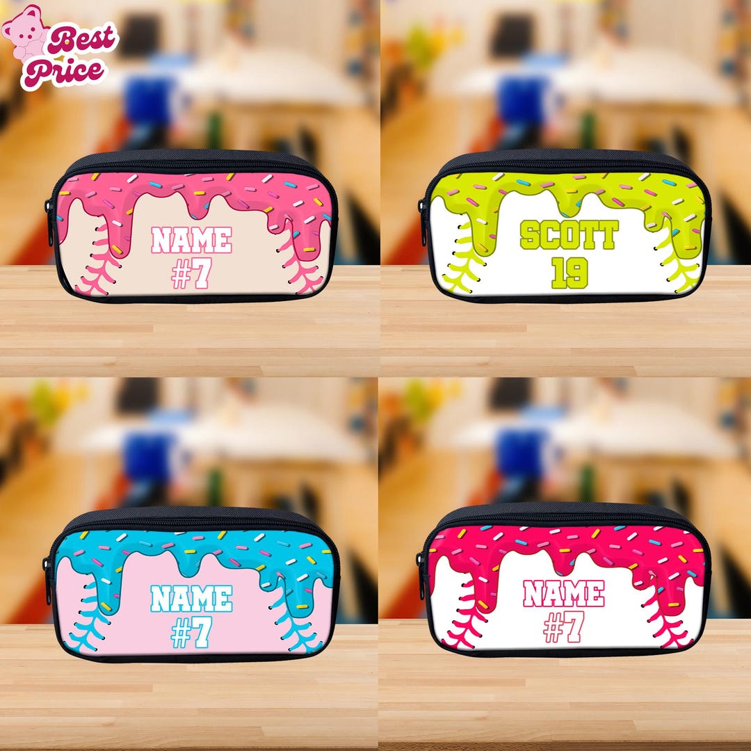 Personalized Ice Cream Drip Pencil Case 2 Type - Single Layer/ Double ...