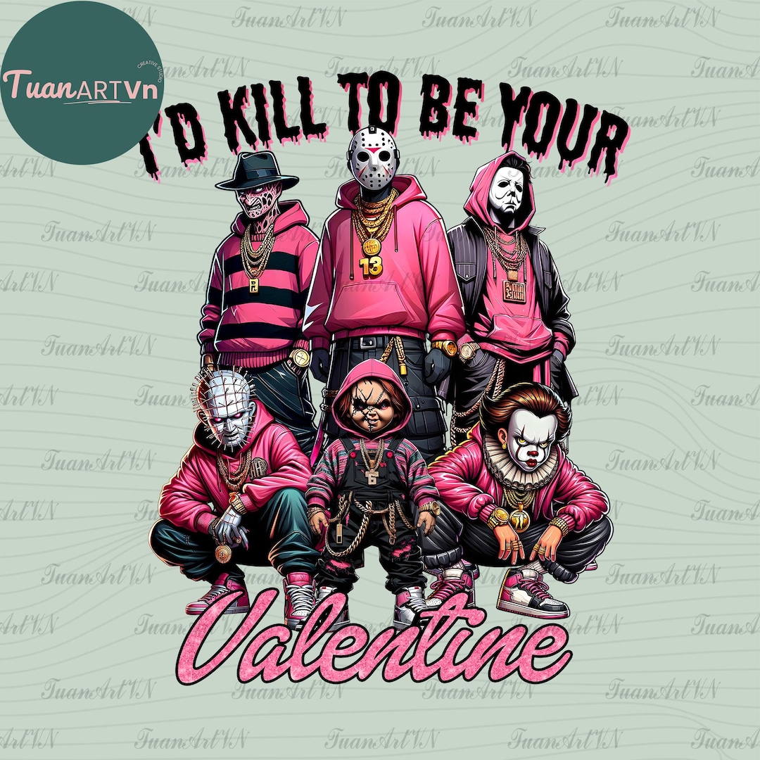 Pink Killer Valentine Png, Ill Kill to Be Your Valentine Png, Pink ...