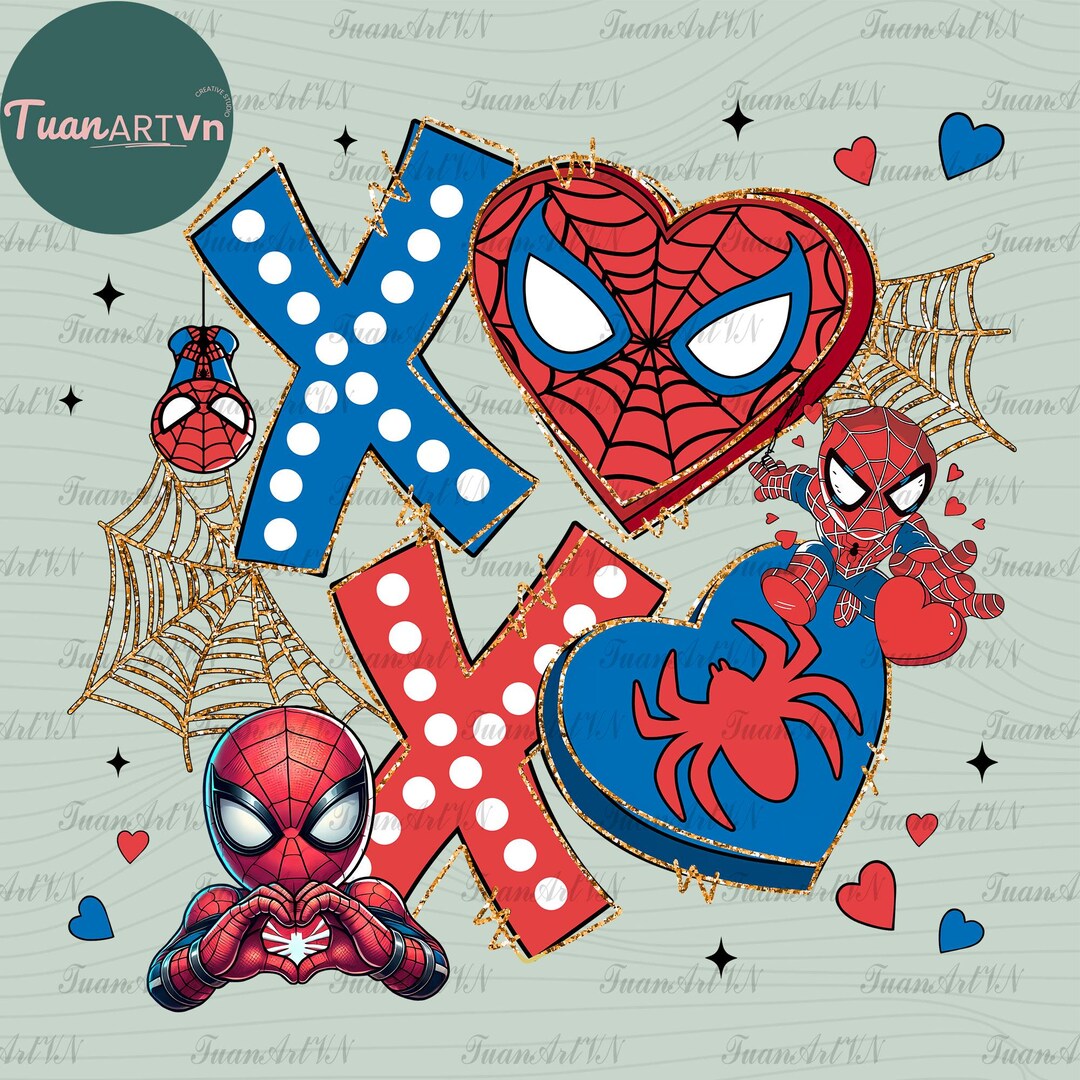 Happy Valentine XOXO Cartoon Superhero Png, Heart Valentine Cartoon Png ...