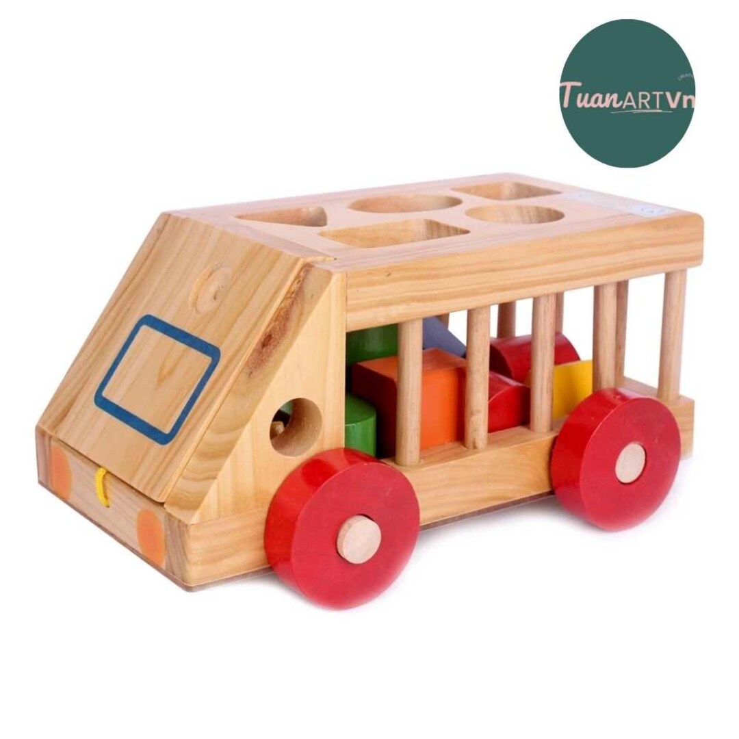 Wooden Shape Sorting Truck Educational Pull Toy - Etsy