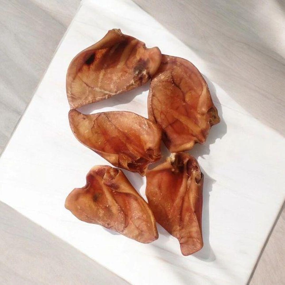 Dehydrated Pig Ears Dog Chew Treats - All Natural, 4 Pack - Etsy