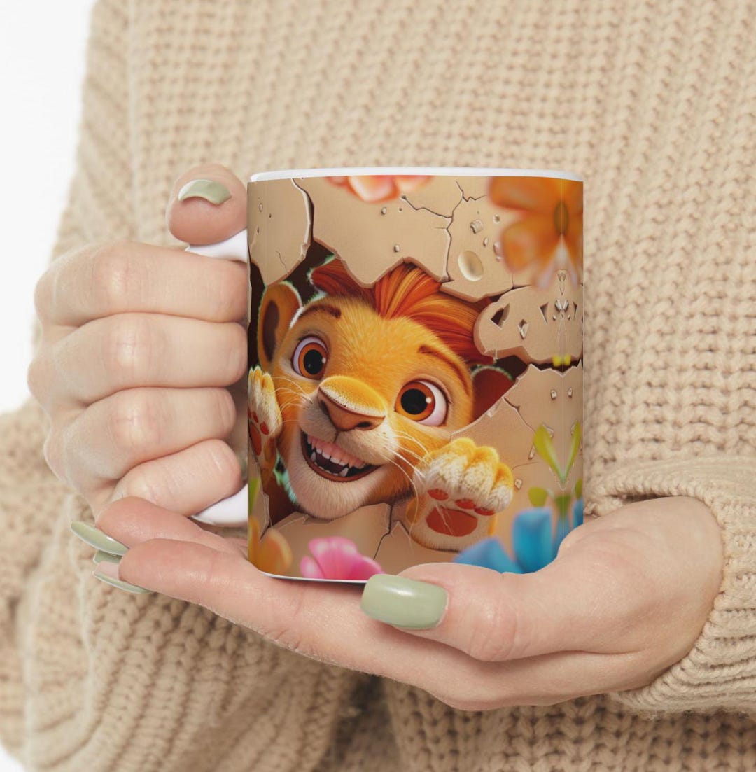 Animal Mug Cute Zoo Wildlife Coffee Cup, Unique Safari Animal Tea Mug ...