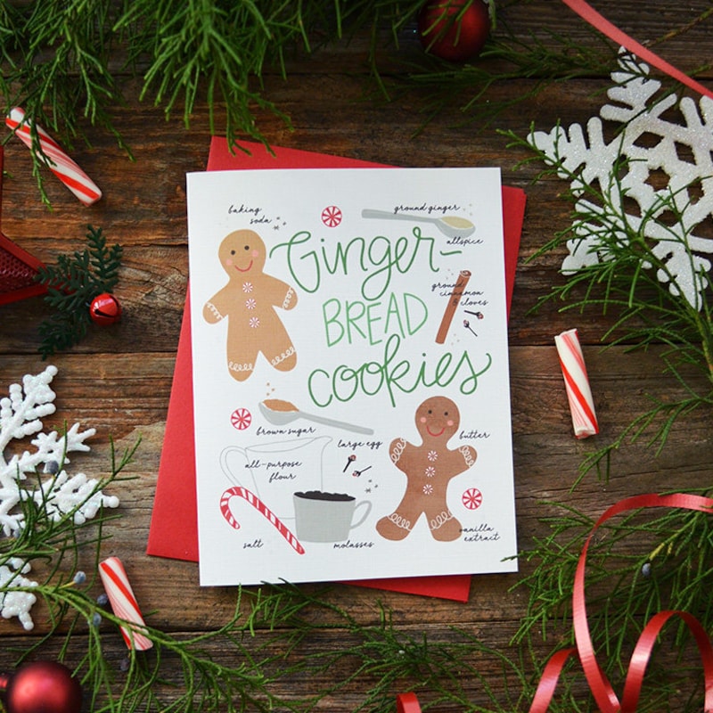 Christmas Cookie Card - Etsy