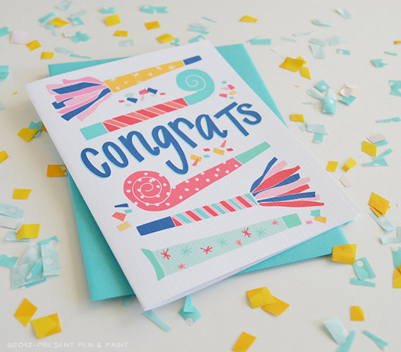 Congrats Celebrate Congratulations Confetti Party | Etsy