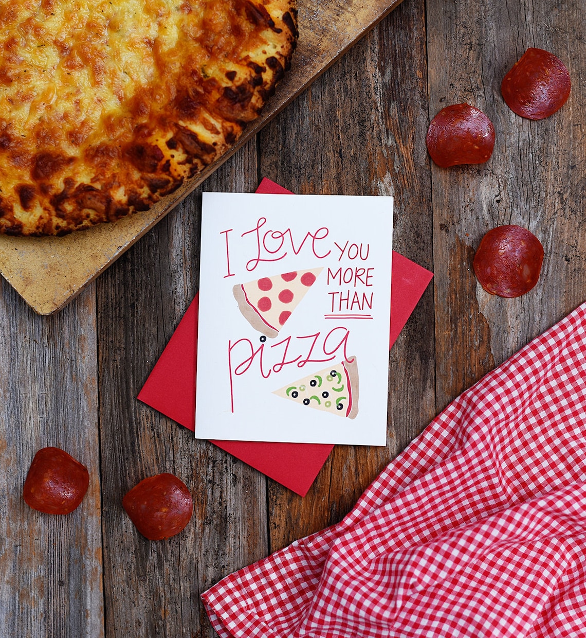 I Love You More Than Pizza Valentine Pizza Lover - Etsy