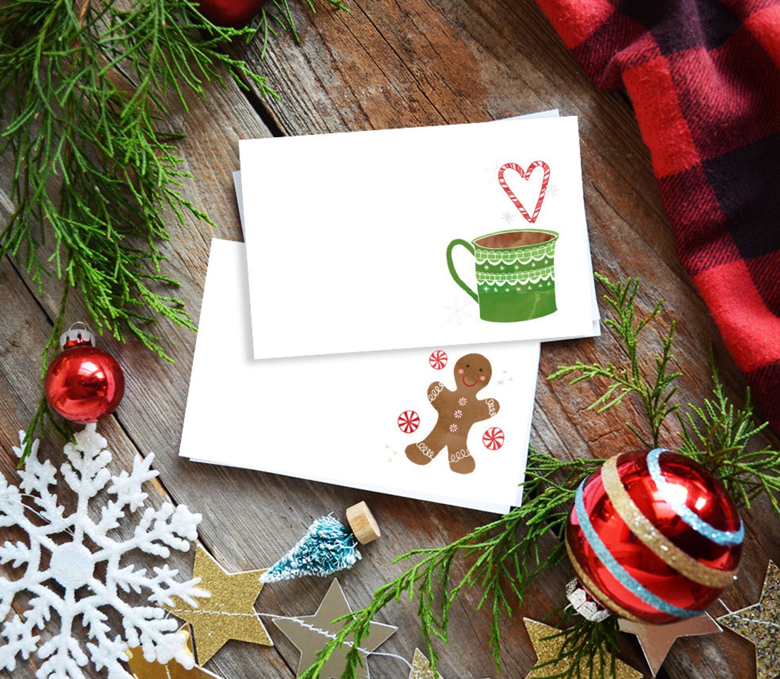 Holiday Gift Tags Mini Cards Mini Note Cards Cookie - Etsy