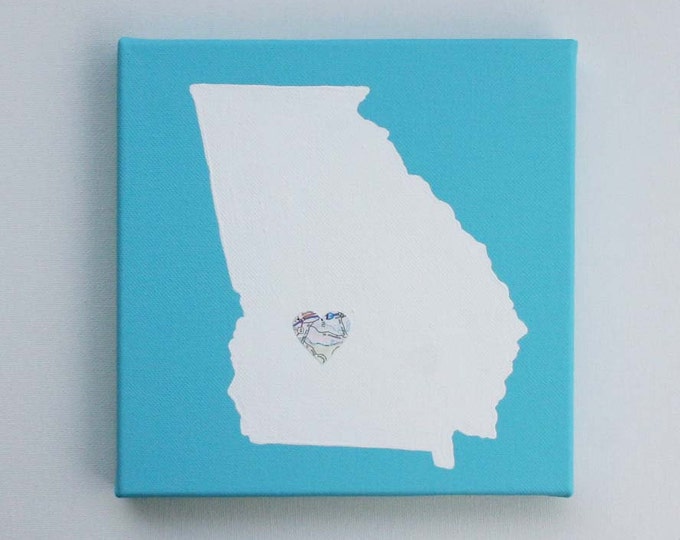 Georgia State Map State Love State Silhouette Customize - Etsy