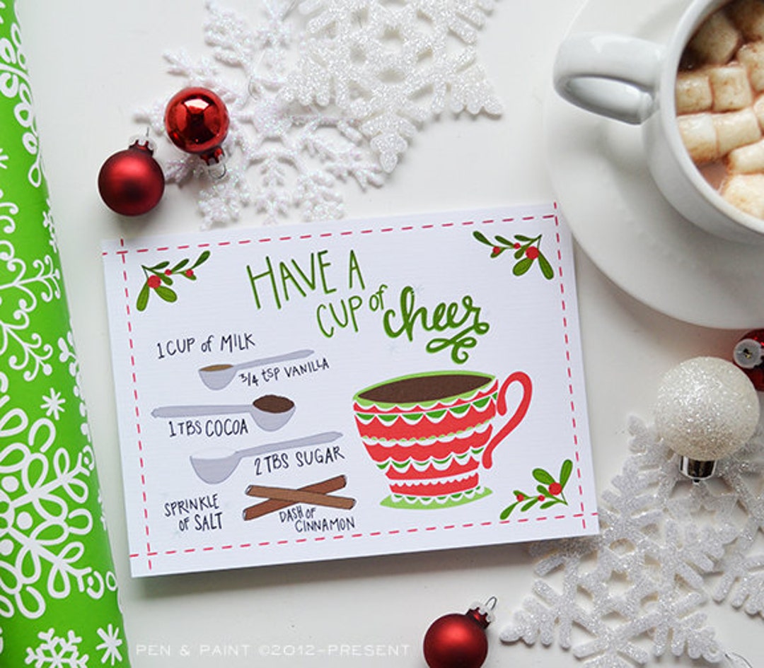 Have a Cup of Cheer, Hot Chocolate Recipe, Christmas Decor, Happy ...