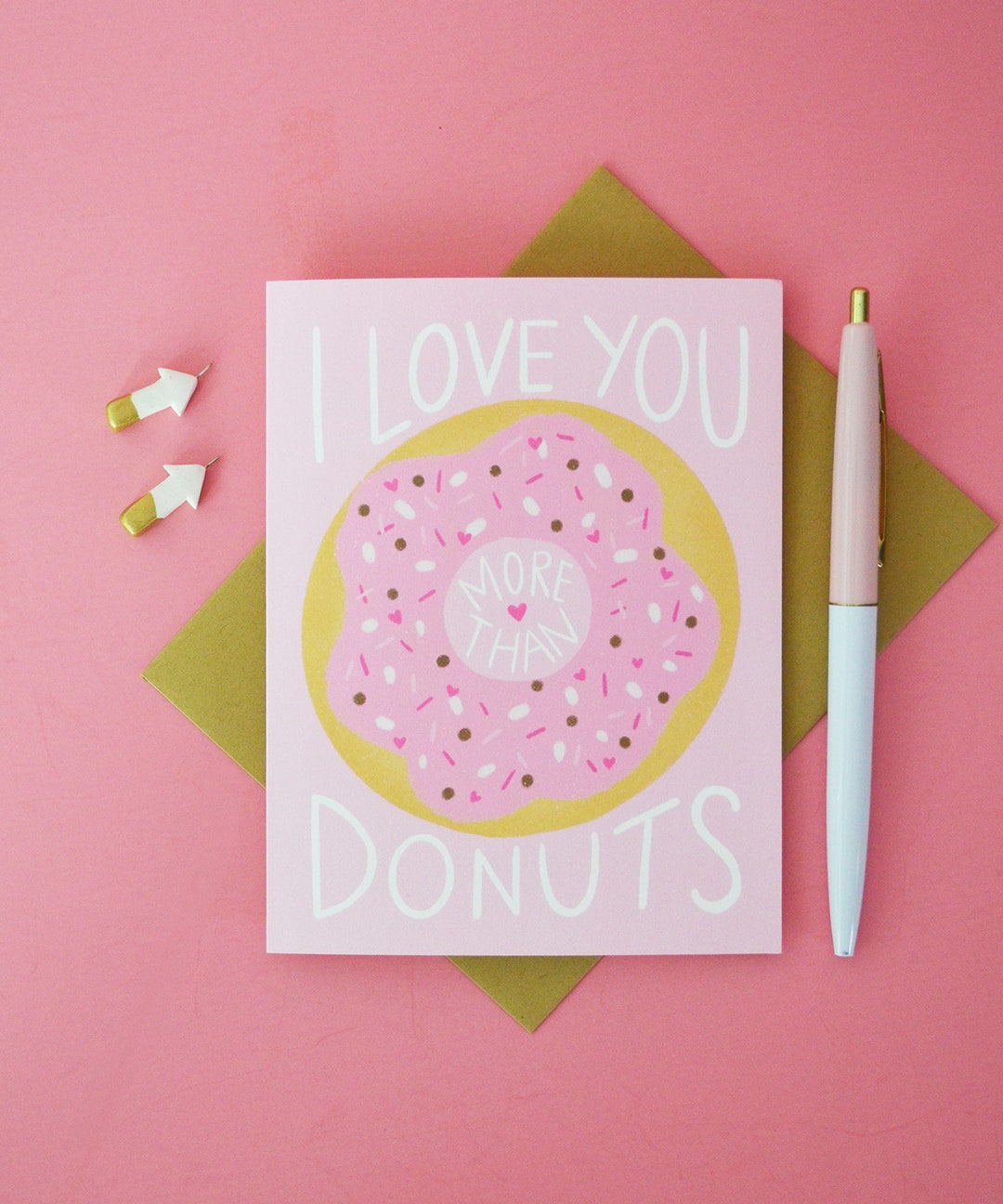 I Love You More Than Donuts, Happy Valentine's Day, Galentine Valentine ...