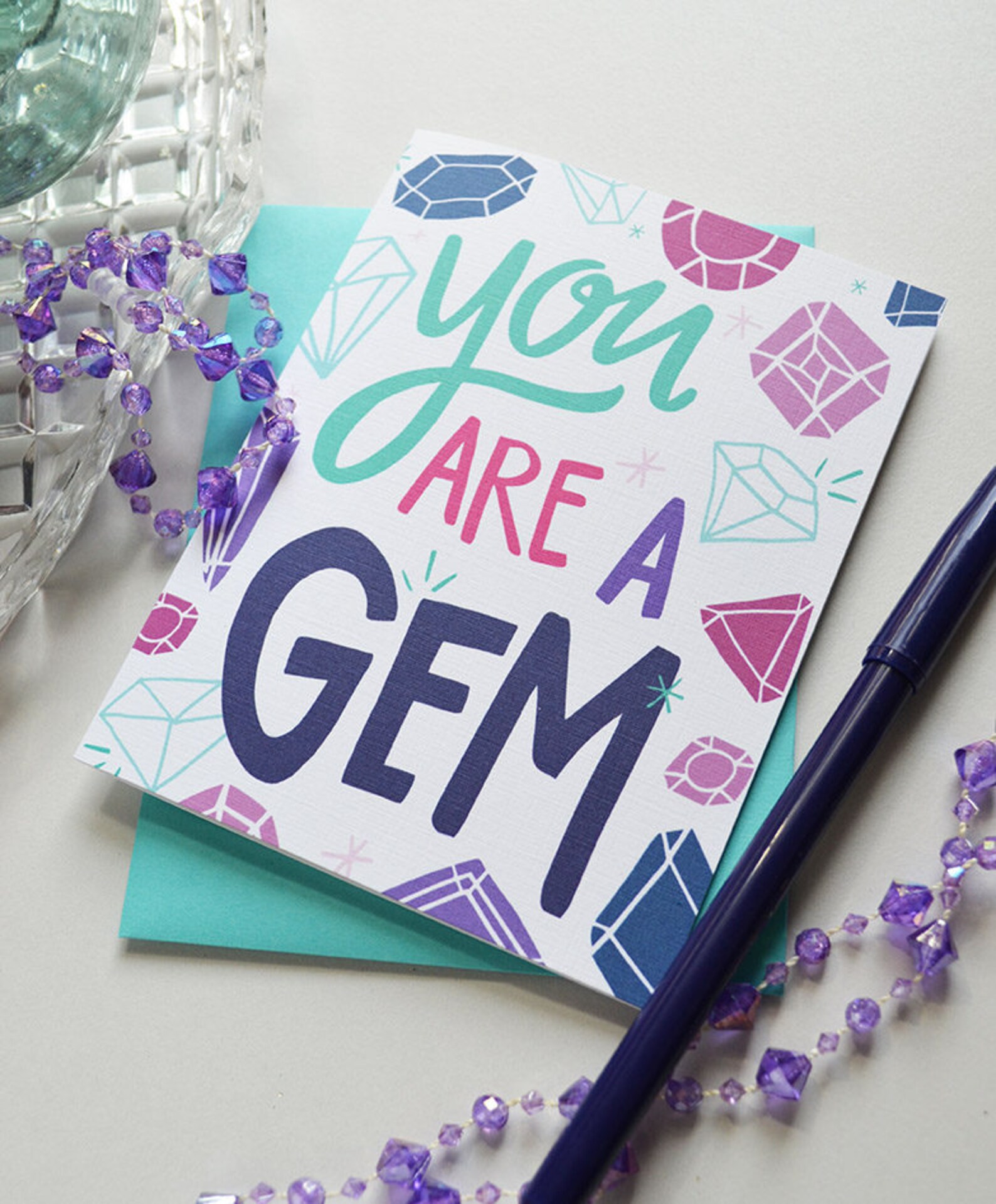 You Are A Gem Thanks Thank You Gems Jewels Illustration - Etsy