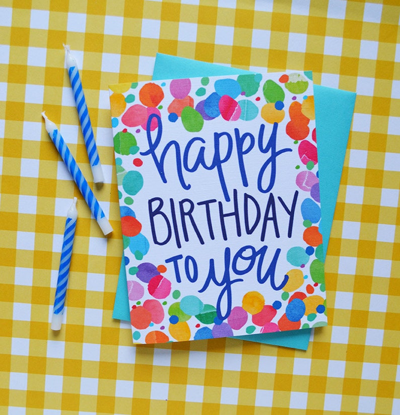 Happy Birthday to You Card, Birthday Card, Stationery, Illustration ...