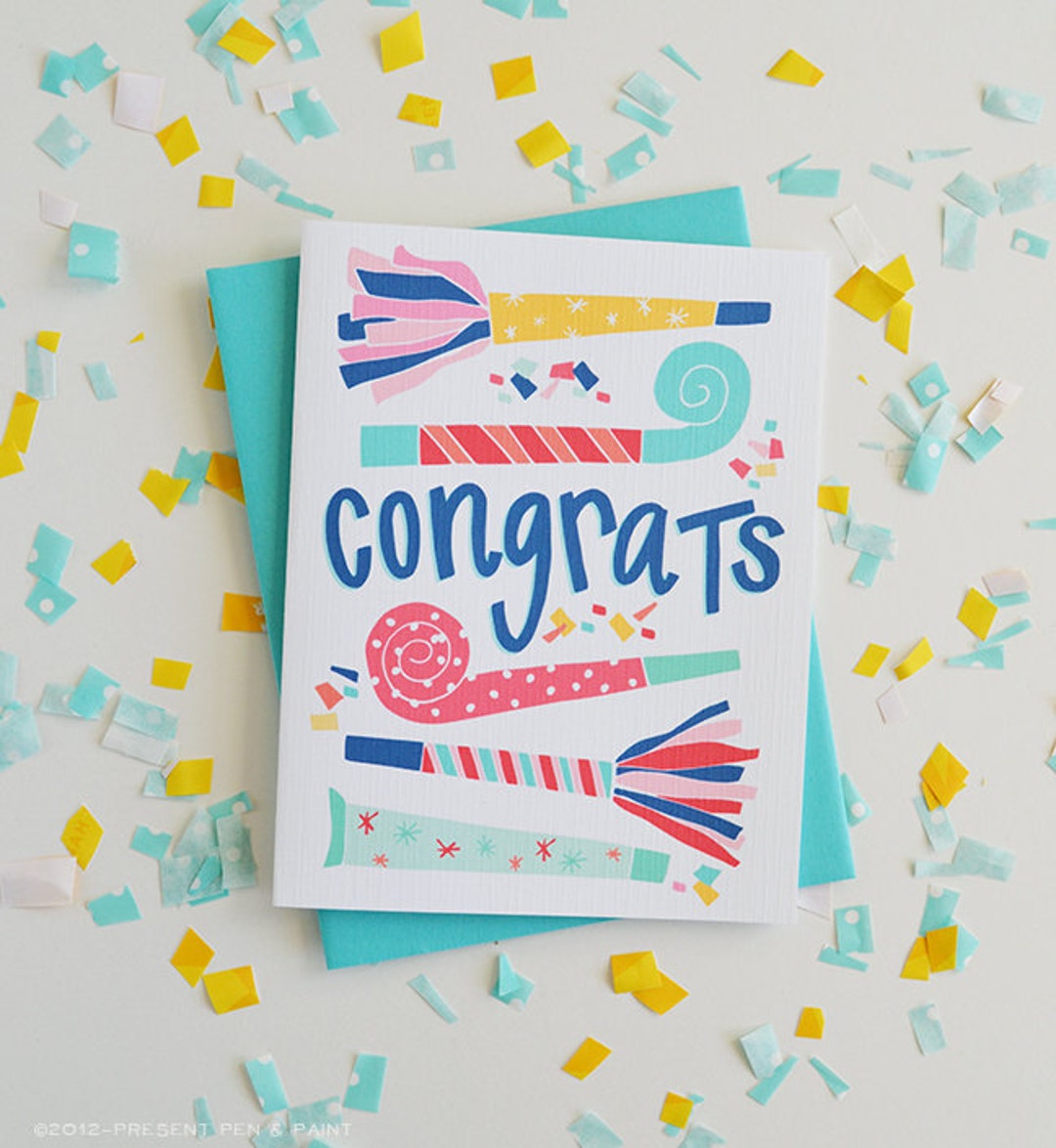 Congrats! Celebrate, Congratulations, Confetti, Party, Birthday Card ...