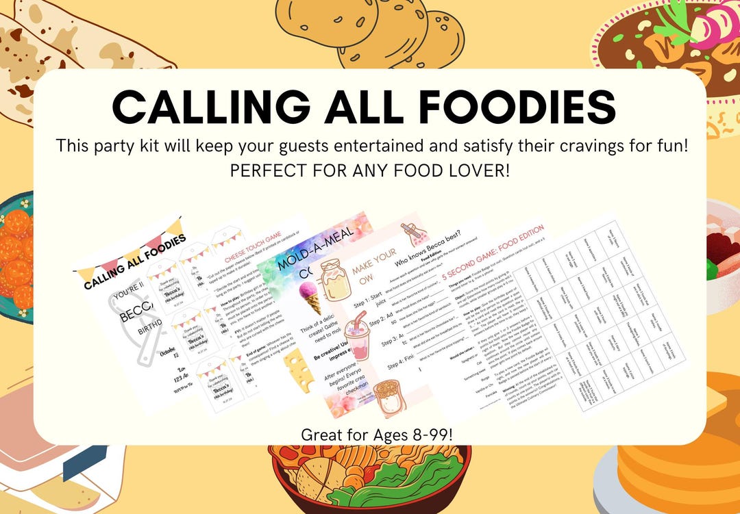 Food Themed | Foodie Party | Themed Party | Party Kit | Party ...