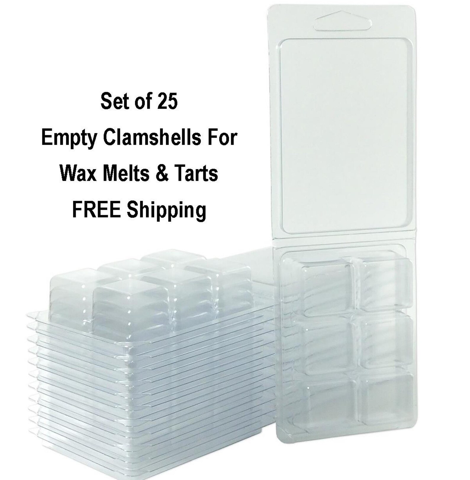 Wax Melt Molds Clamshells Wax Melts Tarts Free Shipping Wax - Etsy