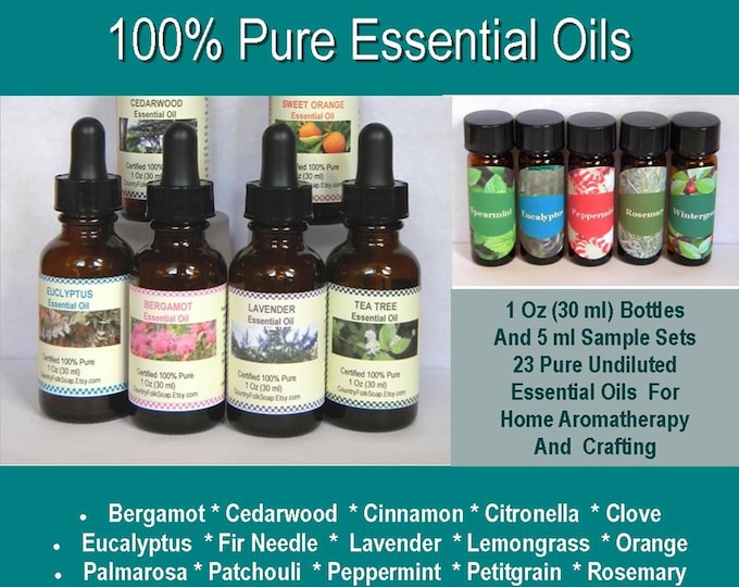 Pure Essential Oils Sample Sets or 1 Oz Bottle Lavender - Etsy