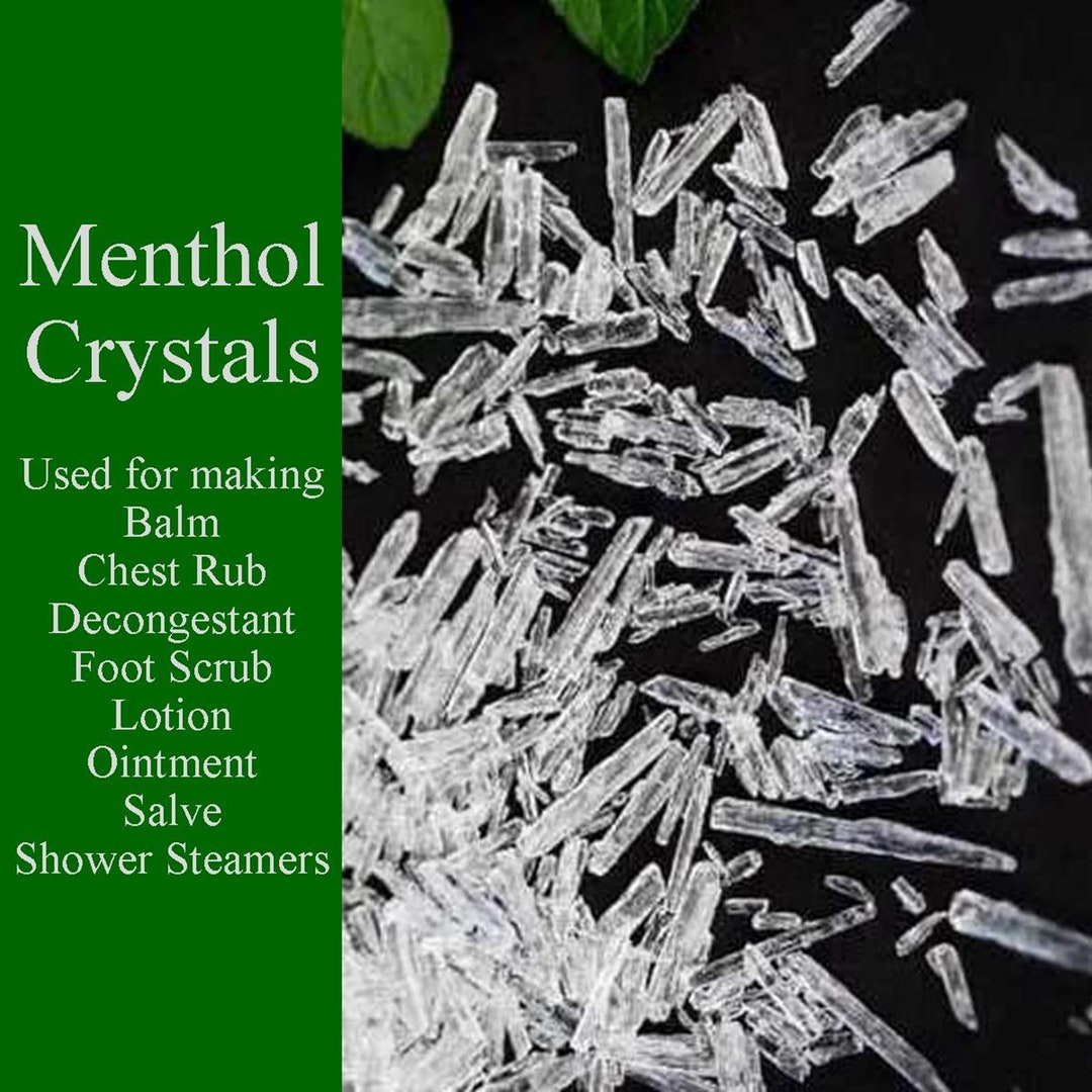 Menthol Crystals for DIY Balms Decongestant Chest Rub Ointment - Etsy