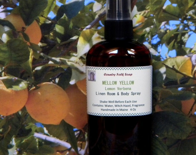 Lemon Verbena Body Mist Spray MELLOW YELLOW, Lemon Verbena Home Room ...