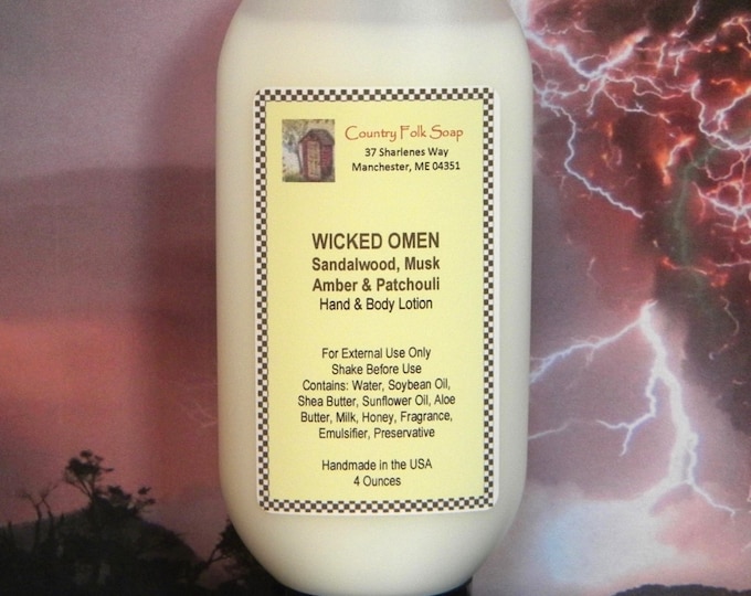 WICKED OMEN Sandalwood Lotion, Sandalwood Lotion Blend With Musk Amber ...