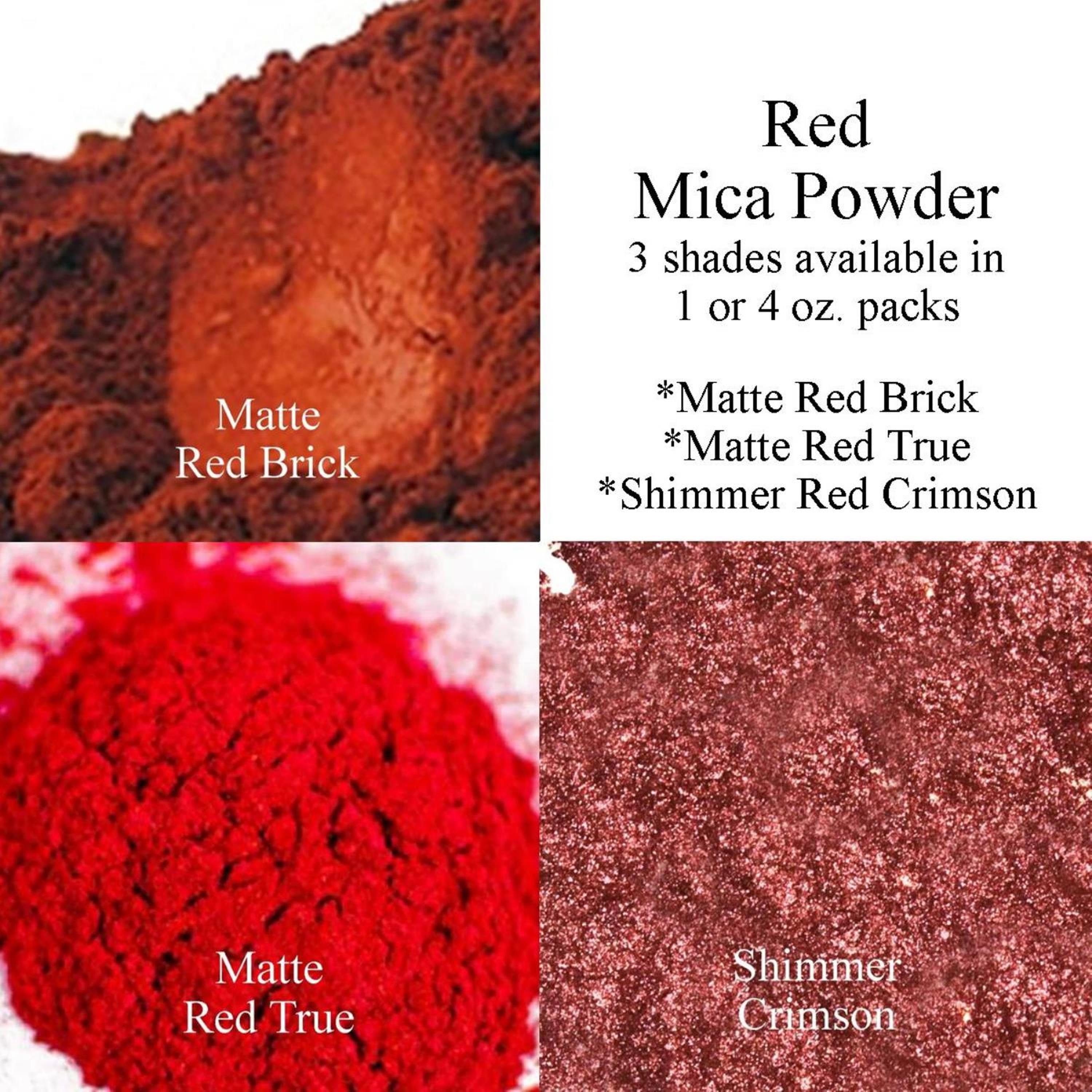 Red Mica Powder Cosmetic Grade 1 Oz or 4 Oz Red Soap | Etsy