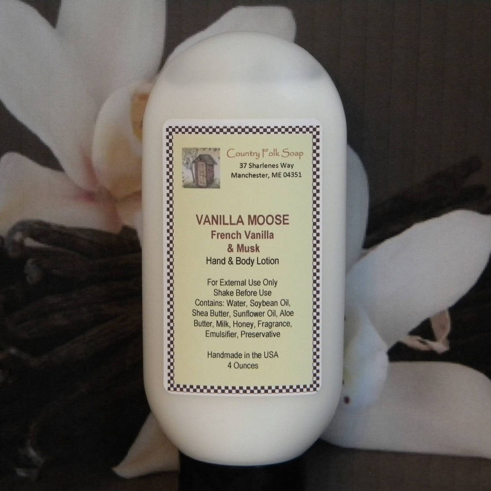 VANILLA MOOSE Lotion, Vanilla Lotion, Vanilla Body Lotion, Vanilla Hand ...