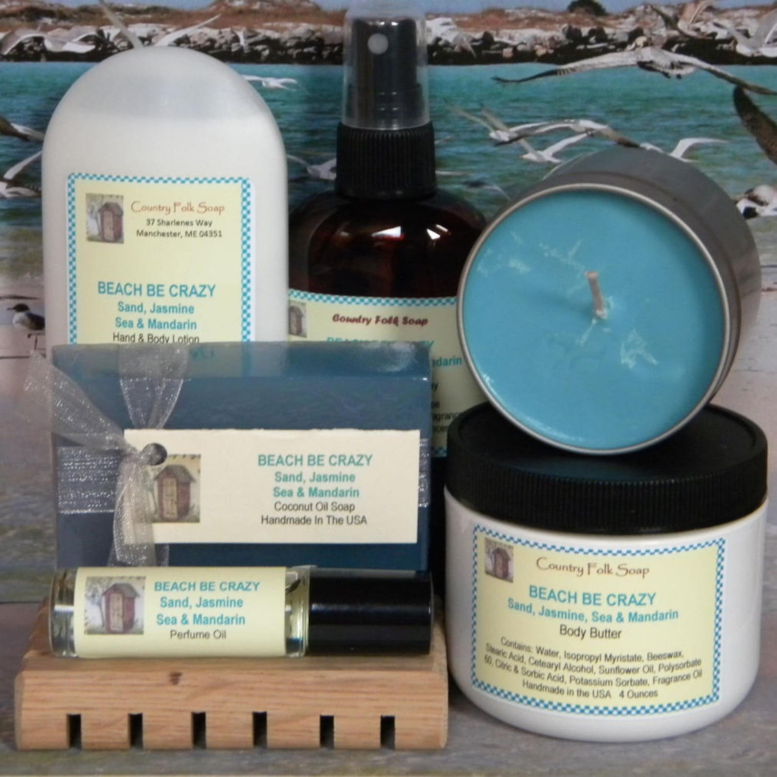 BEACH BE CRAZY Body Spray Sand, Jasmine, Sea & Mandarin, Natural Body ...