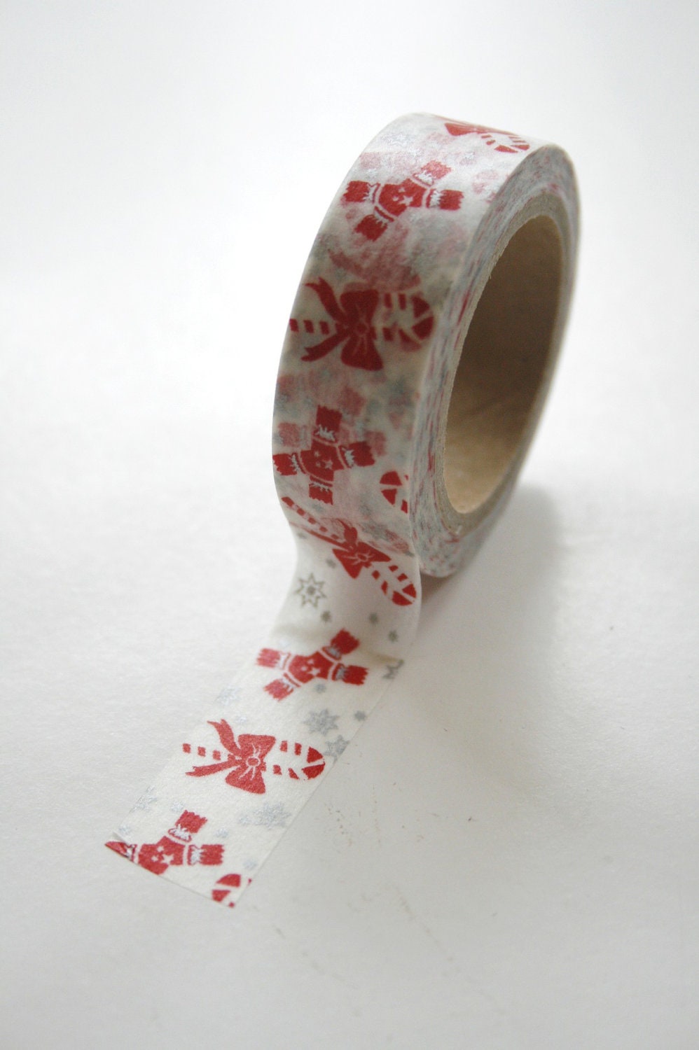 Washi Tape 15mm Red and Grey Candy Canes and Crackers on - Etsy