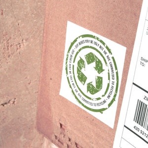 QTY 500 Ugly Boxes Sticker Let Your Customer Know You Recycle 3 X 3 ...