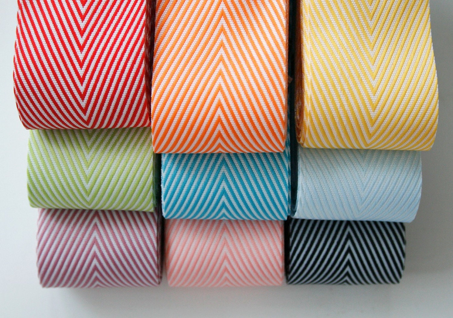 Chevron Twill Herringbone Ribbon Available in Nine Colors - Etsy