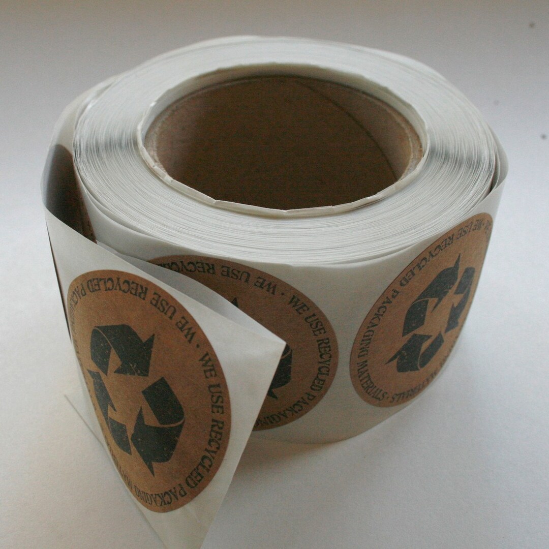 QTY 100 Recycled Packaging Sticker - Let Your Customers Know You ...