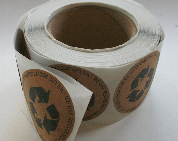 QTY 100 Recycled Packaging Sticker Let Your Customers Know You Recycle ...
