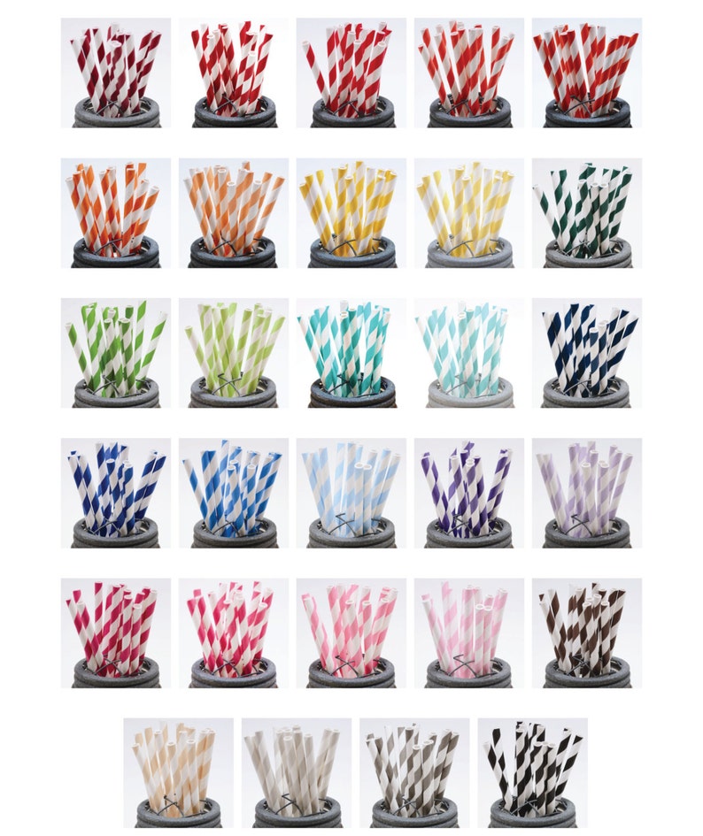 600 Printed Design Paper Straws With Editable PDF File - Etsy