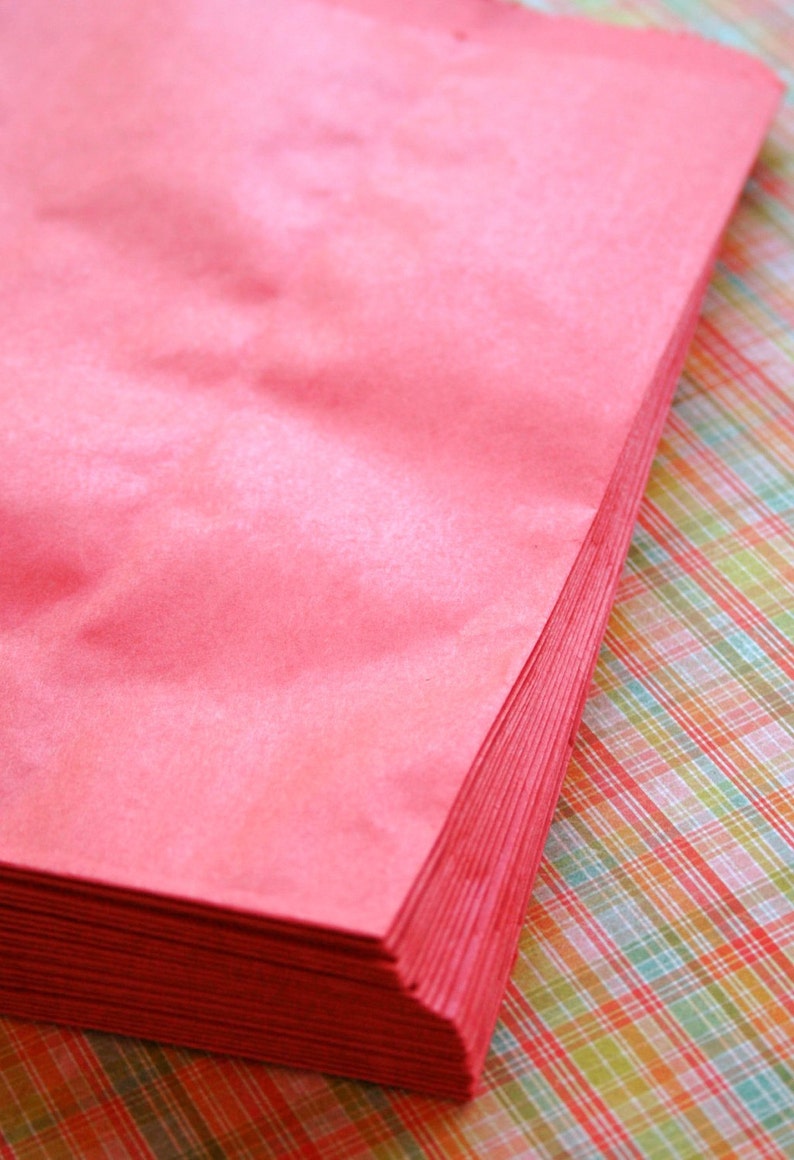 Set of 25 Red Flat Paper Merchandise Bags 6.25 X 9.25 - Etsy