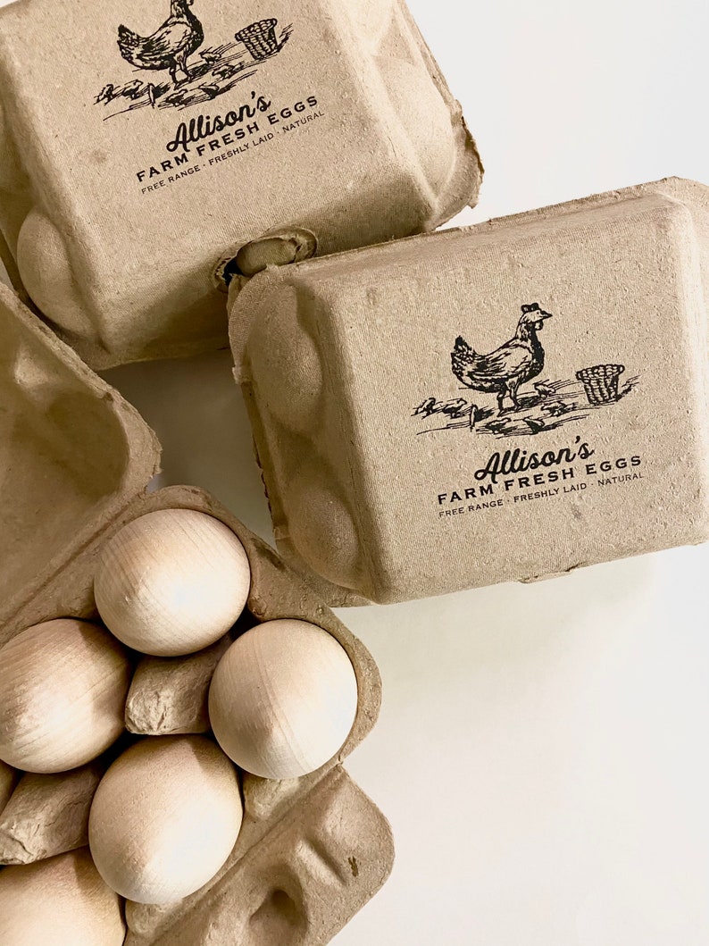 Custom Printed Egg Cartons Natural or Multi Color Heavy - Etsy