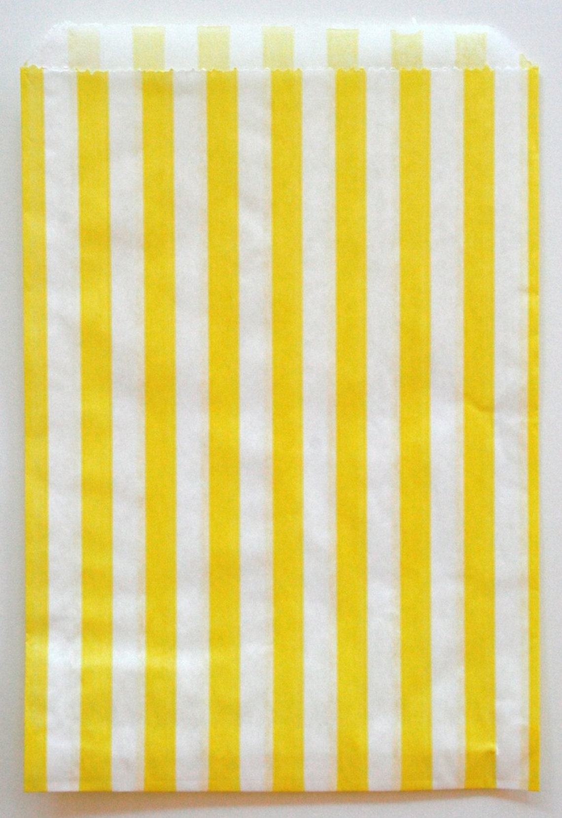 Set of 250 Traditional Sweet Shop Yellow Stripe Paper Bags - Etsy