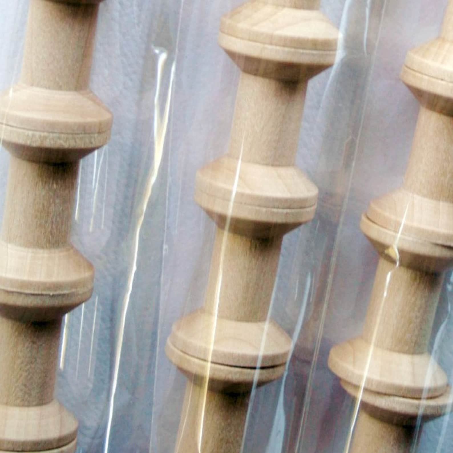 Small Wooden Spools Set of 12 Natural Wood Thread Spools - Etsy