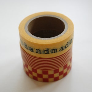 Washi Tape - 15mm - Mini Navy Medallion on Yellow - Deco Paper Tape No ...