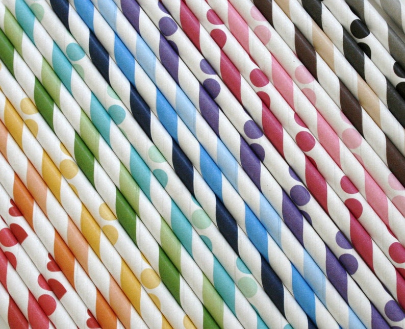 600 Printed Design Paper Straws With Editable PDF File - Etsy