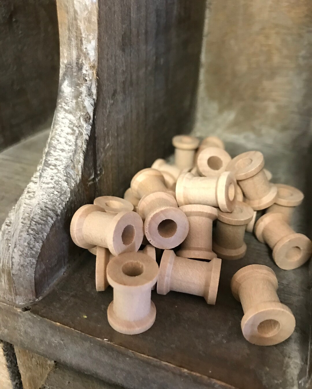 Extra Small Wooden Spools - Set of 100 - Natural Wood Thread Spools - Etsy